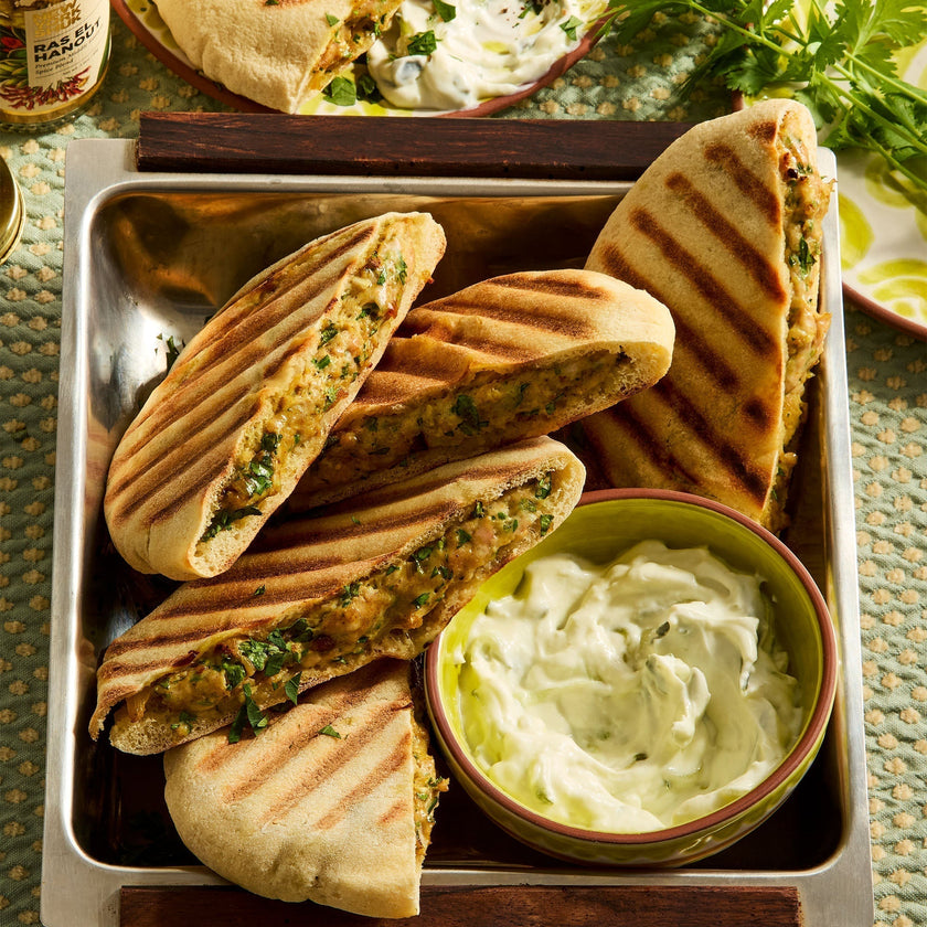 Arayes-Style Chicken Pitas with Ras el Hanout – Flavourfull